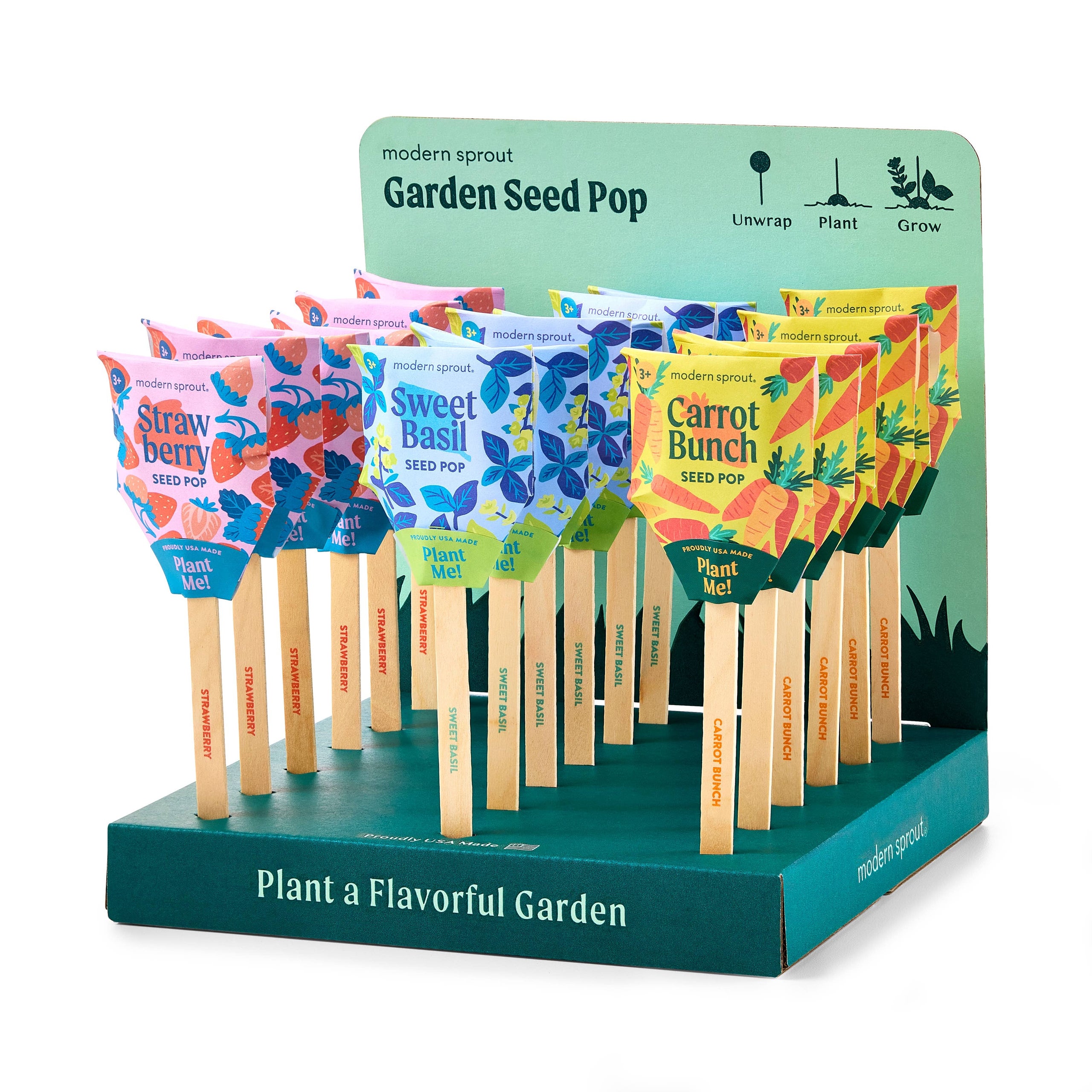 Garden Seed Pops - 18 Pk + Display | The Arium Shop